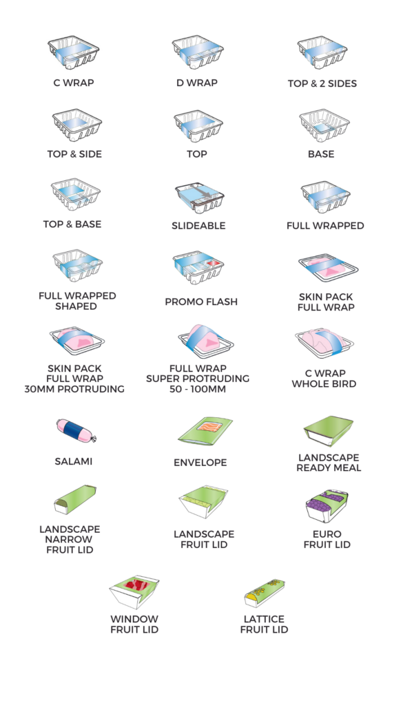 Linerless Label & Tray Formats - Ravenwood Linerless Labels & Applicators